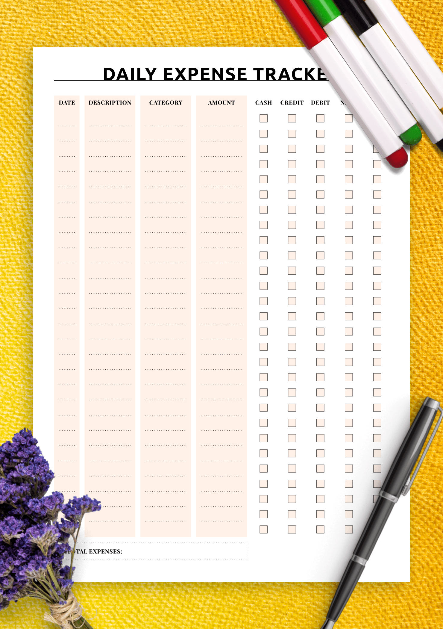 Free Printable Expense Trackers - Find a Free Printable