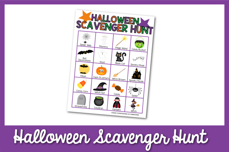 Printable Halloween Scavenger Hunt - Find a Free Printable