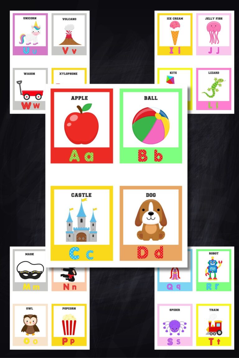 Free Printable A to Z Alphabet Flash Cards for Kids - Find a Free Printable