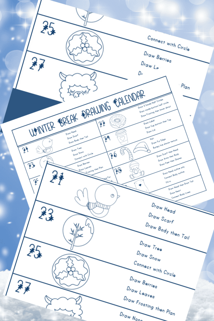 Winter Break Art Calendar - Find a Free Printable