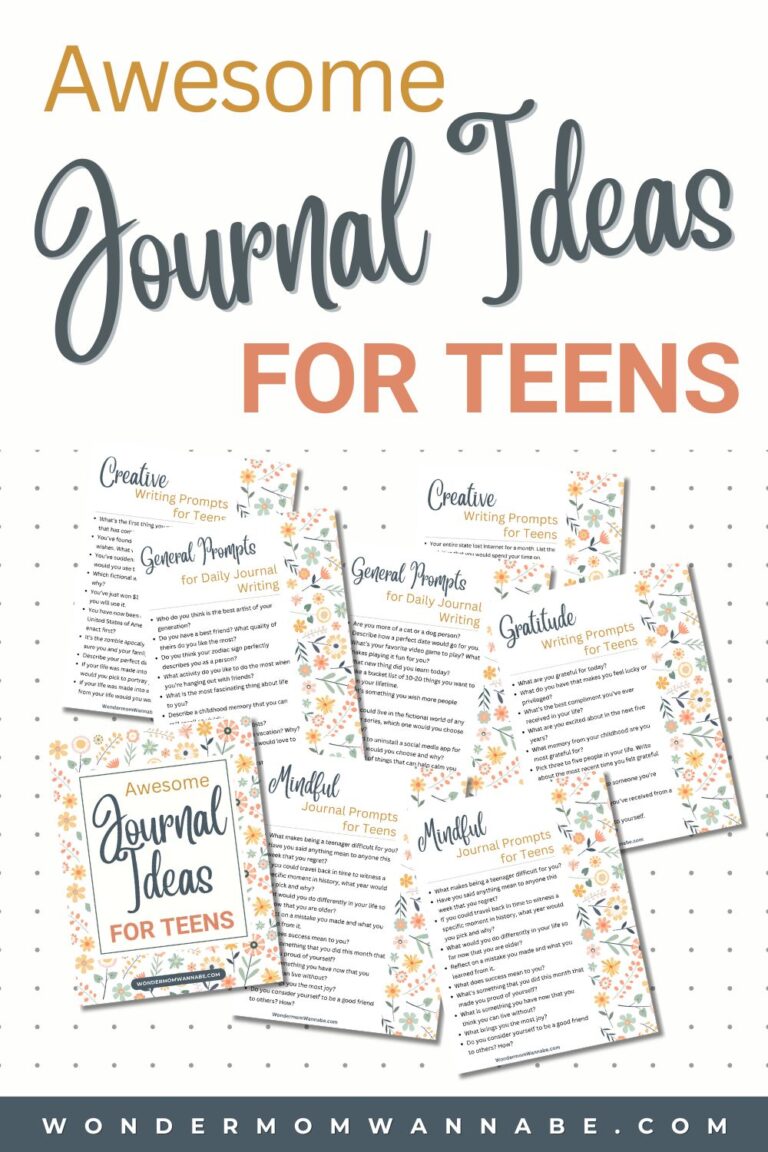 Journal Ideas for Teens - Find a Free Printable