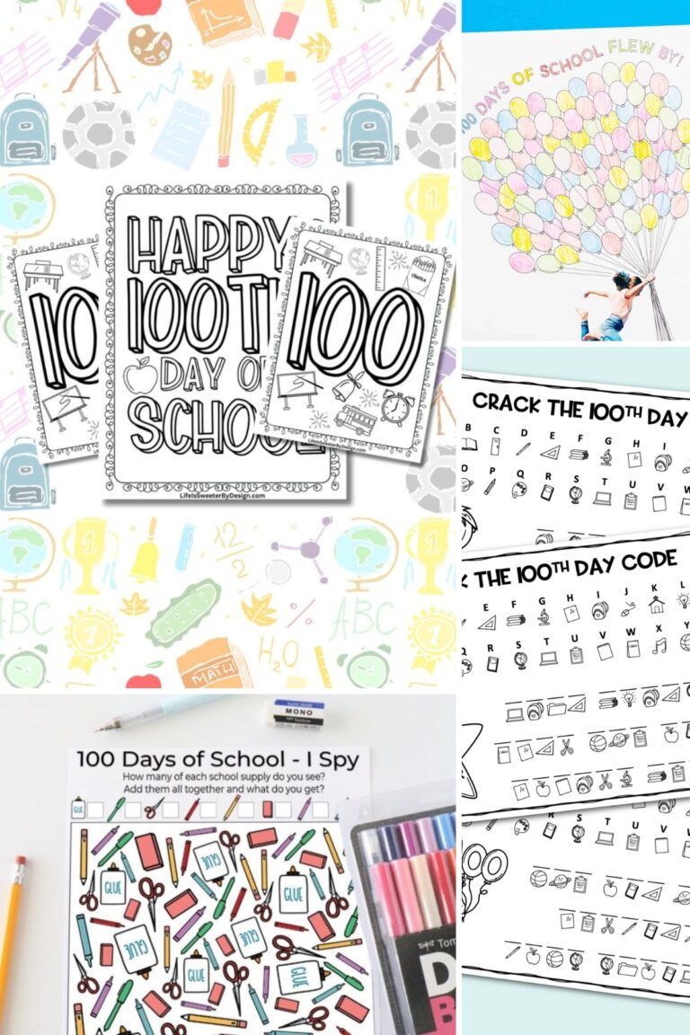 100th Day of School Free Printables and Ideas - Find a Free Printable
