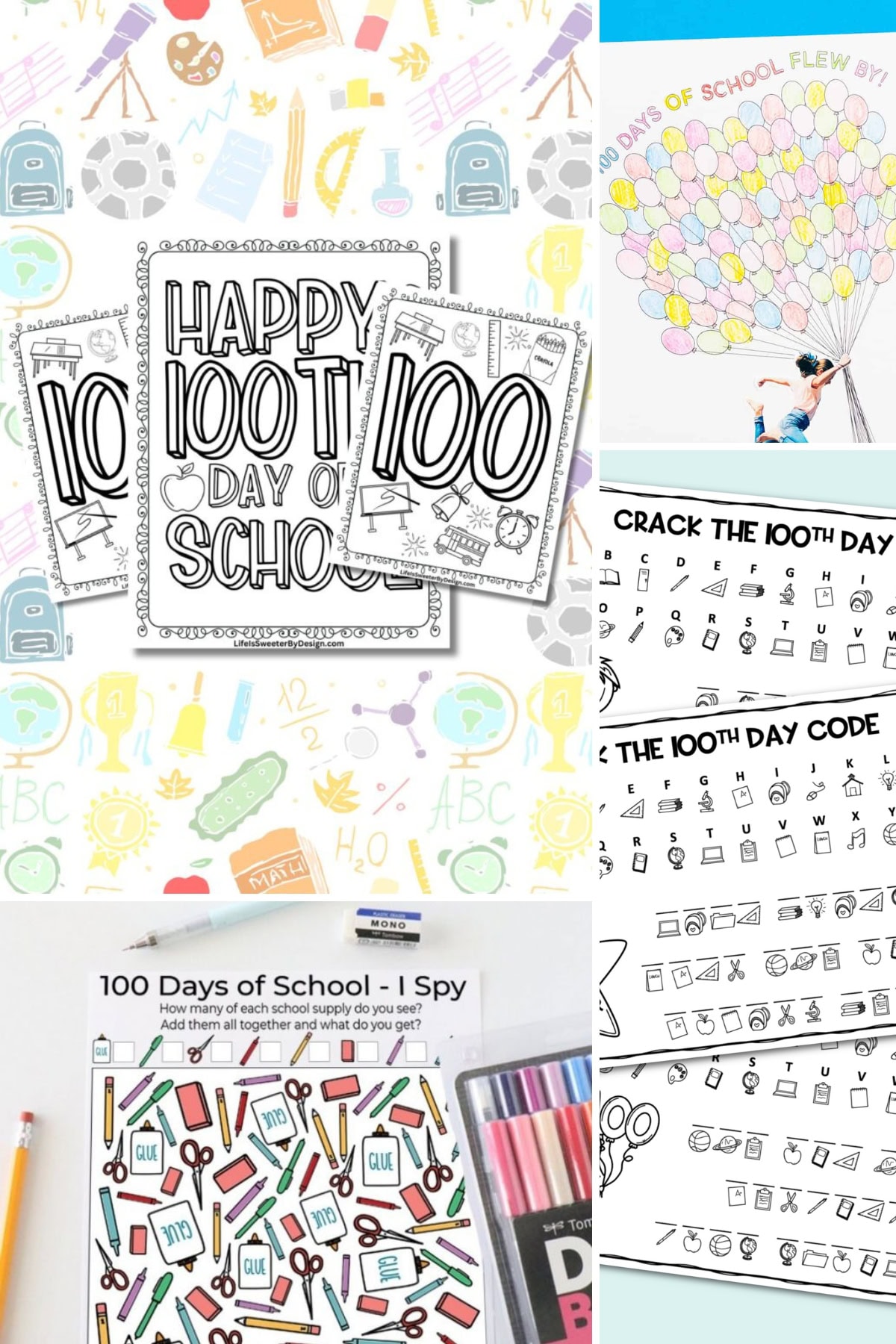 100th Day of School Free Printables and Ideas - Find a Free Printable