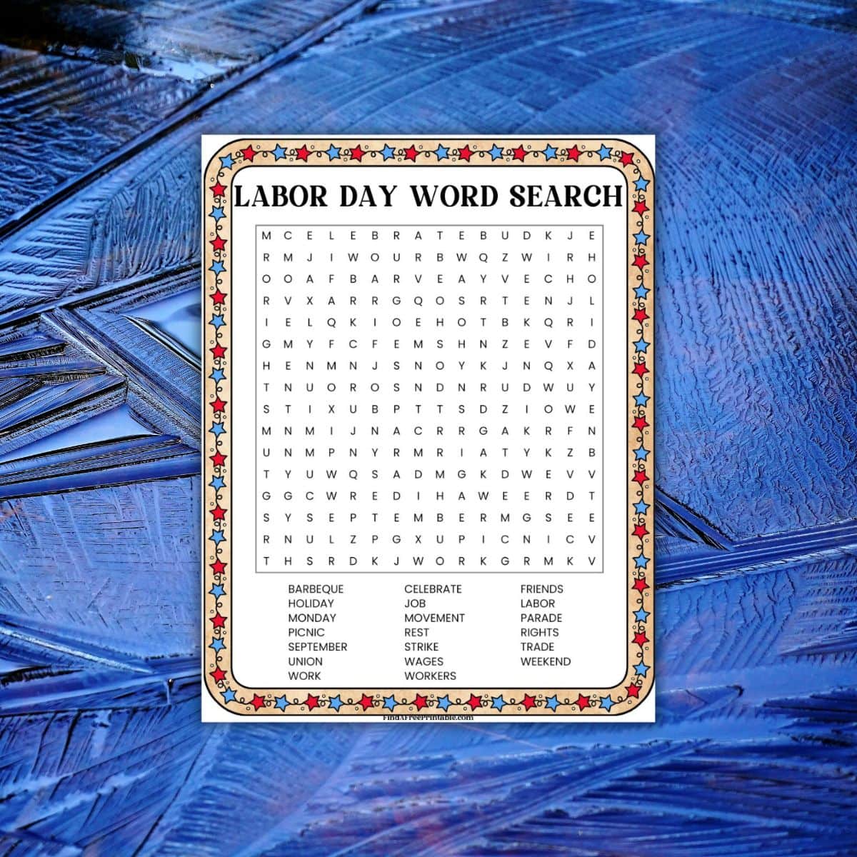 FREE PRINTABLE LABOR DAY WORD SEARCH PUZZLE - Find a Free Printable