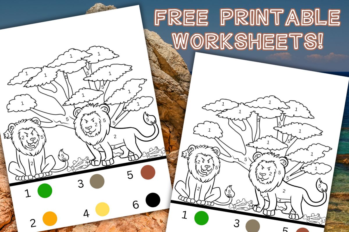 Lion King Color By Number Printable