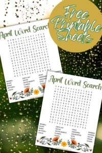 FREE PRINTABLE APRIL WORD SEARCH - Find a Free Printable