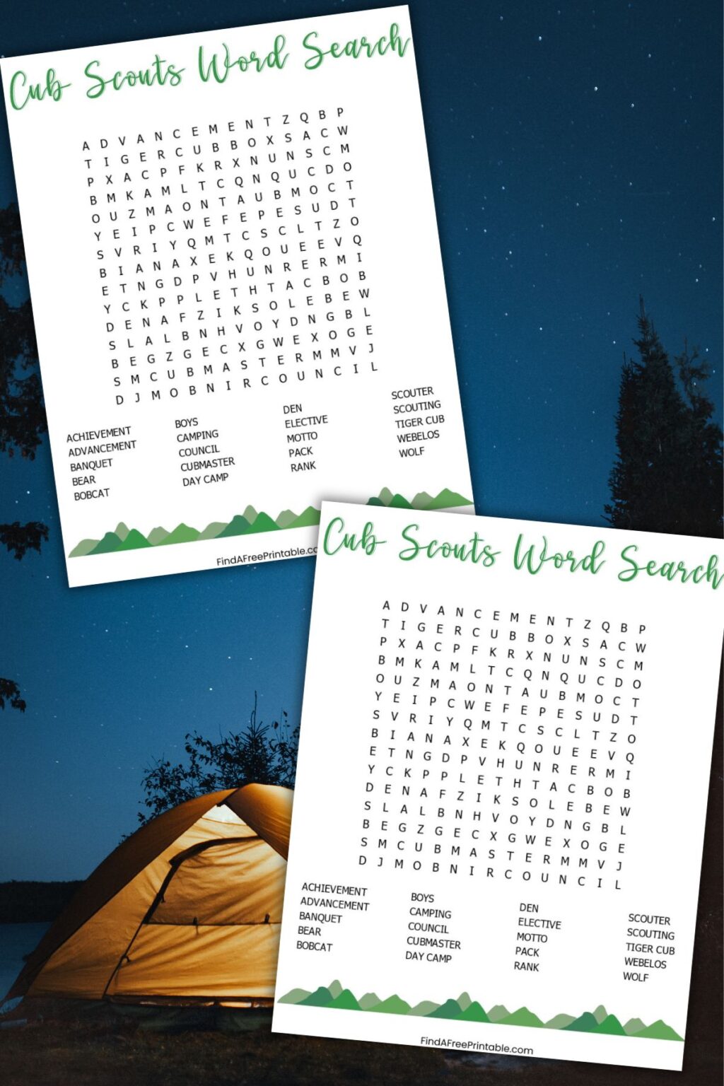 FREE PRINTABLE CUB SCOUTS WORD SEARCH PUZZLE - Find a Free Printable