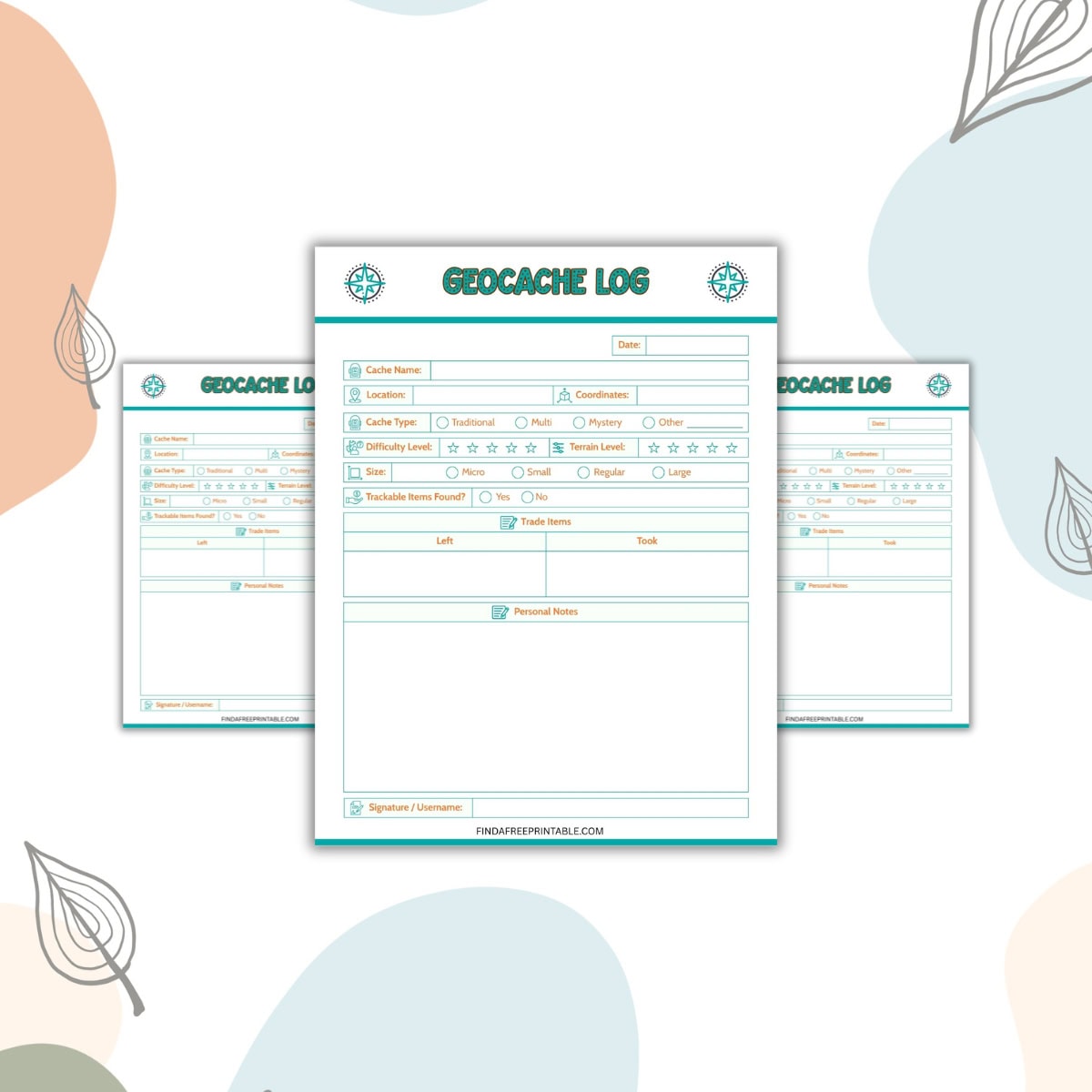 FREE PRINTABLE GEOCACHE LOG FOR ADULTS - Find a Free Printable